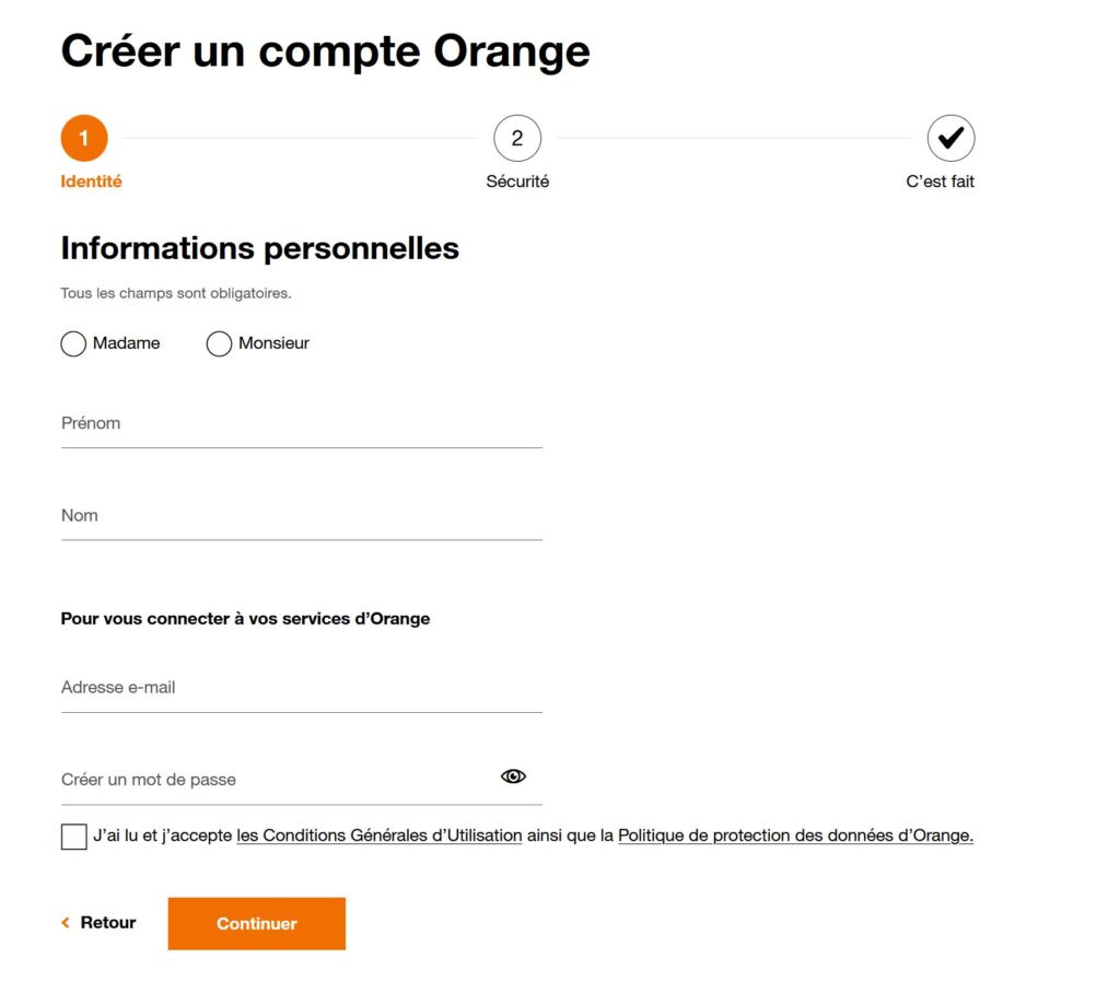 Connexion et création d'un compte en ligne Orange pour mobile, internet ...